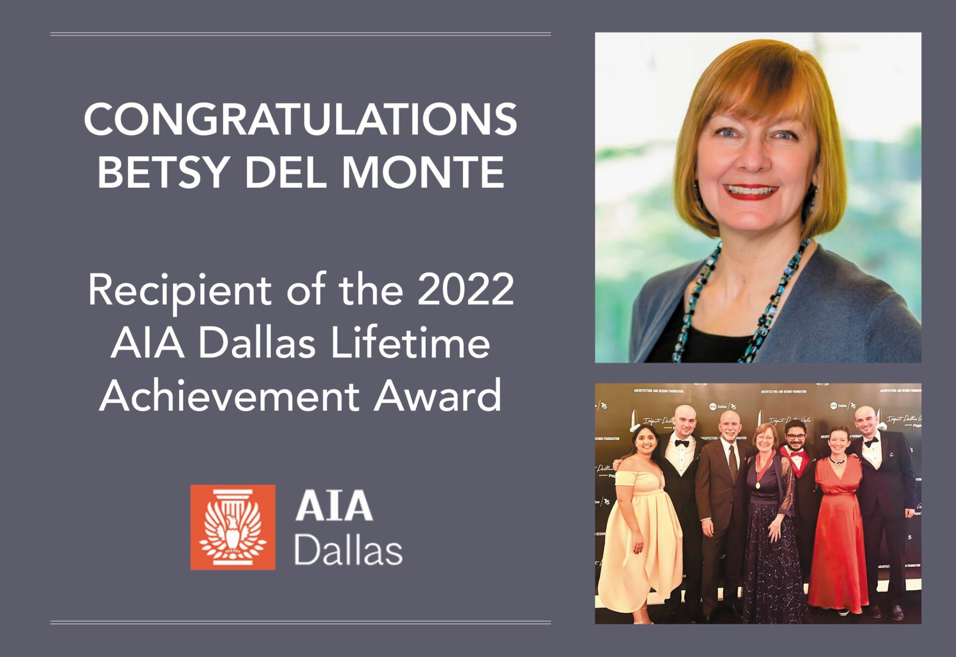 CMG’s Betsy del Monte Receives Lifetime Achievement Award from AIA ...
